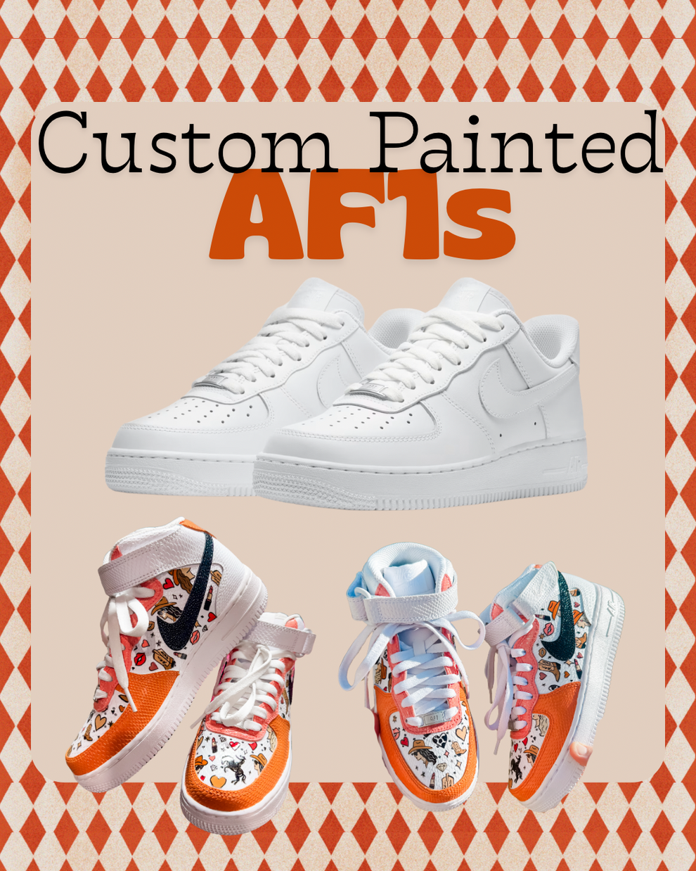 CUSTOM PAINTED AF1s (2-3 WEEKS) – Flying G Leather Co. LLC